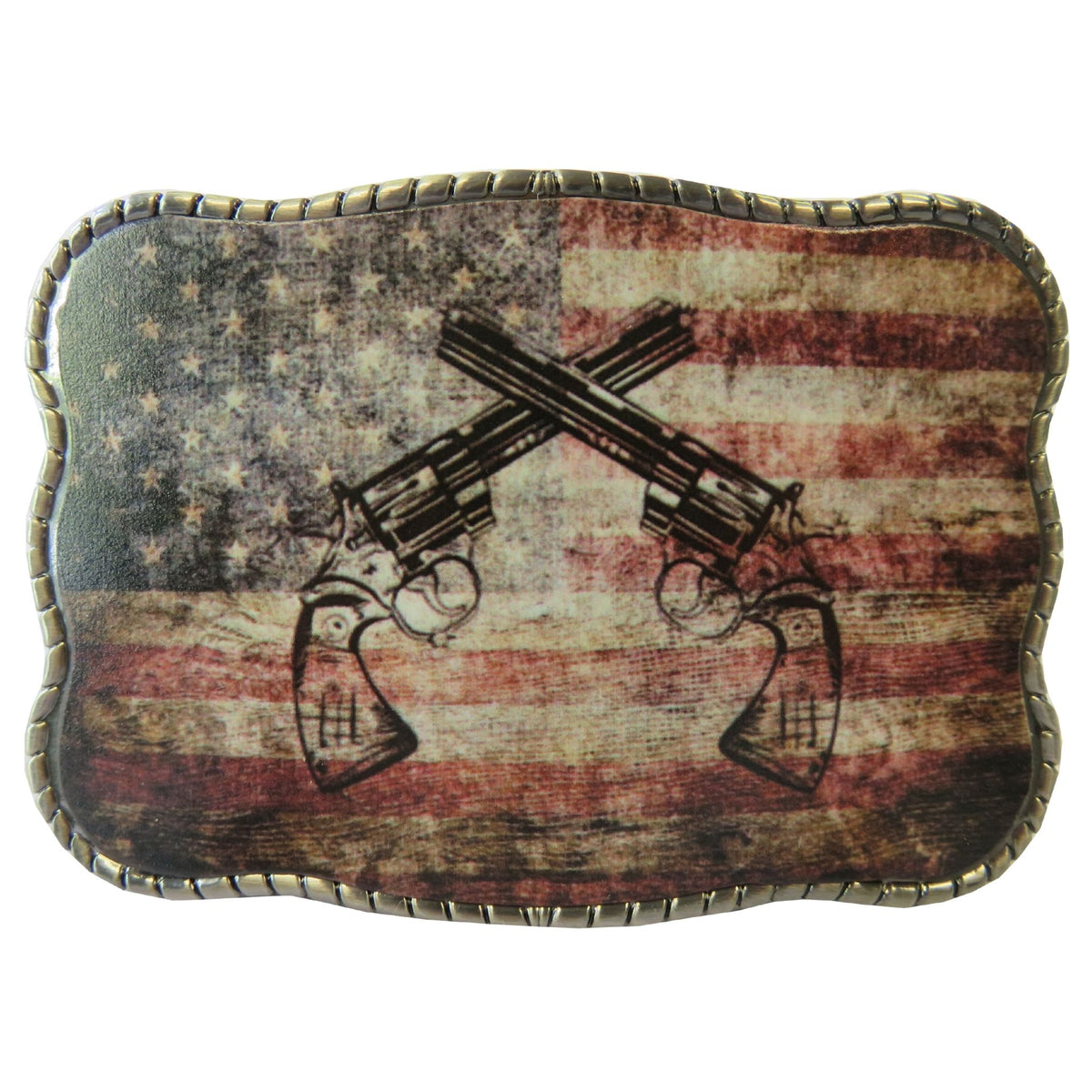 Flag and Guns - Wallet Buckle