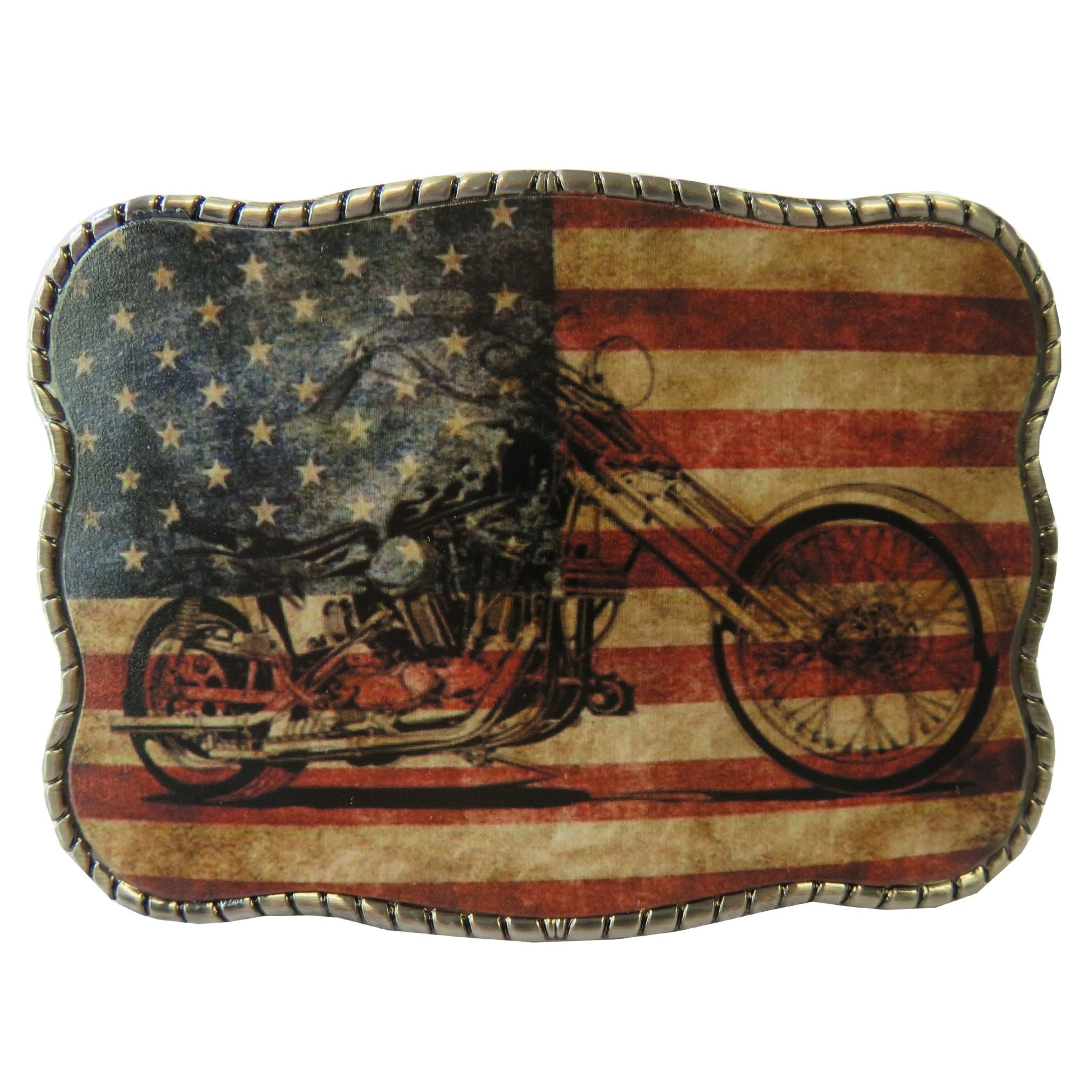 Motorcycle Flag - Wallet Buckle